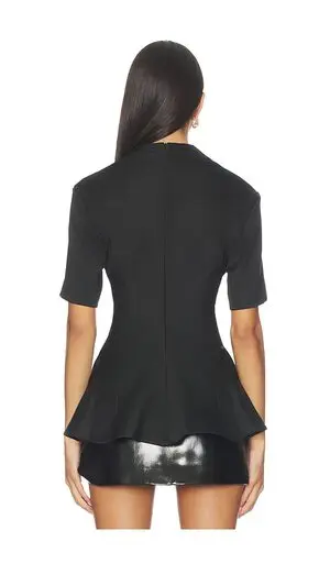 Remain Birger Christensen Peplum Top With Mock Neck