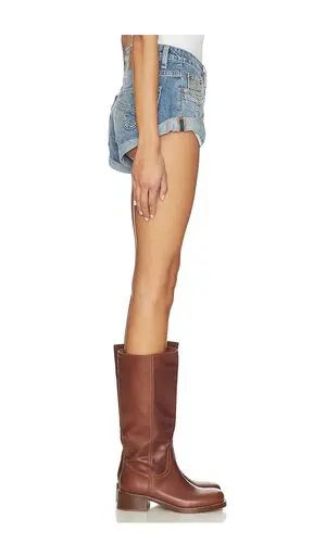 ONETEASPOON Bandits Low Waist Shorts In Light Wash Denim
