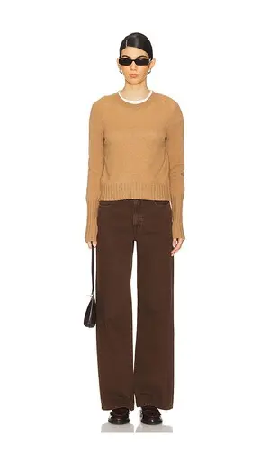 Guest In Residence Shrunken Crew Cashmere Sweater - Brown
