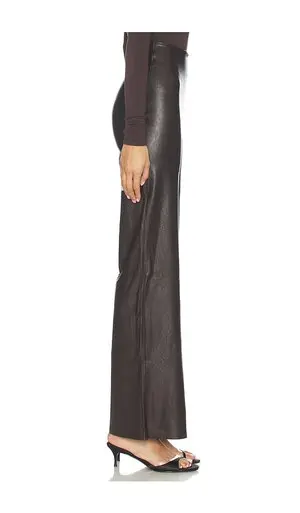 Commando Faux Leather Wide-leg Pant - Brown