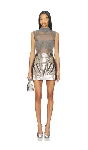 AKNVAS Leonora Ultra Fine Pointelle Top - Grey