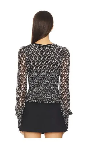 Free People Dottie Knit Top - Black
