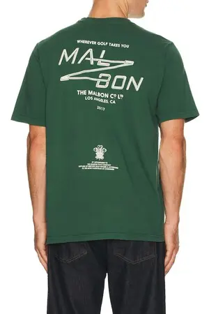 MALBON Bermuda Sport Utility Tee In Green