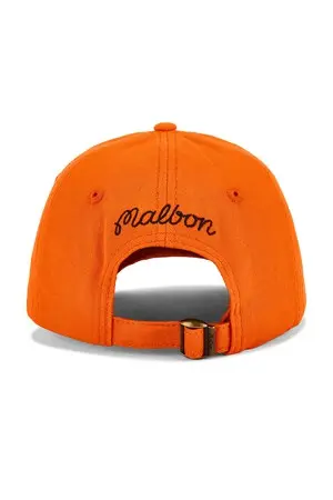 MALBON Waxed Cotton Strapback Cap