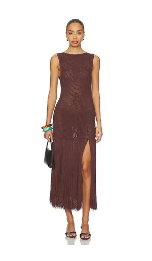 Devon Windsor Leiza Maxi Dress Brown