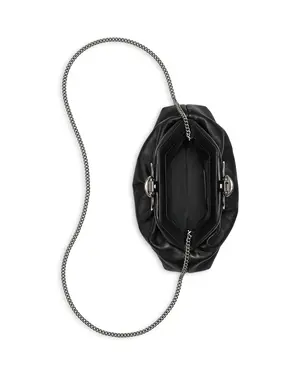 Marc Jacobs Glam Claw Clip Leather Clutch - Black