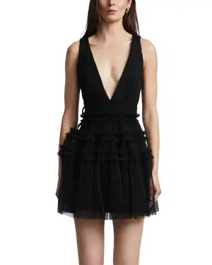 Bcbgmaxazria Lumi Deep V Mini Dress