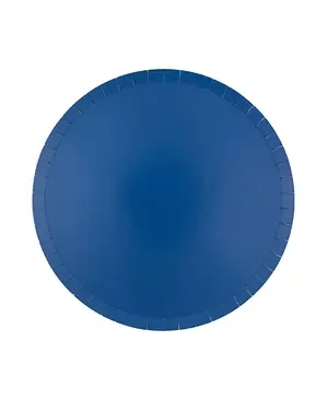JOLLITY & CO Solid Shade Colors, Paper Party Dinner Plates, Set Of 8 Midnight