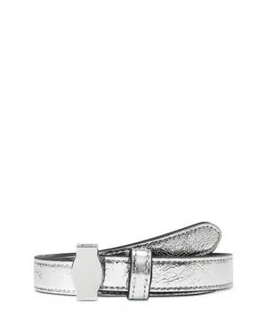 Veronica Beard Crinkle Leather Dash Belt