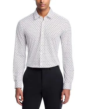 BOSS Owen Relaxed Fit Printed Button Front Shirt