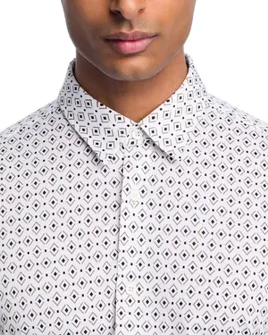 BOSS Owen Relaxed Fit Printed Button Front Shirt