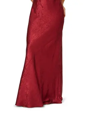 Adrianna Papell Foiled Chiffon Dress - Wine
