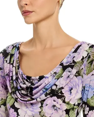 Aqua Bloom Jersey Long Sleeved Top