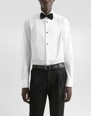 Dolce & Gabbana Cotton Poplin Tuxedo Shirt - Multicolor