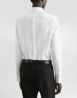 Dolce & Gabbana Cotton Poplin Tuxedo Shirt - Multicolor