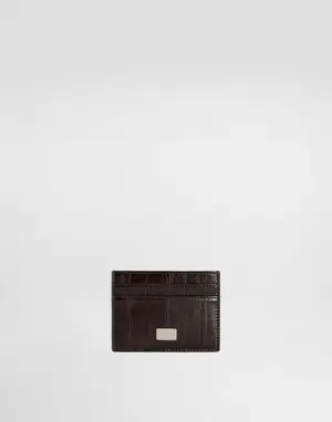 Dolce & Gabbana Eel Leather Card Holder - Brown