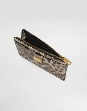 Dolce & Gabbana Leopard- Dauphine Calfskin Card Holder - Print