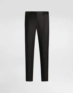 Dolce & Gabbana Wool Pekin Jacquard Trousers