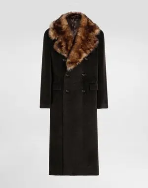 Dolce & Gabbana Double-breasted Coat With Fur Collar