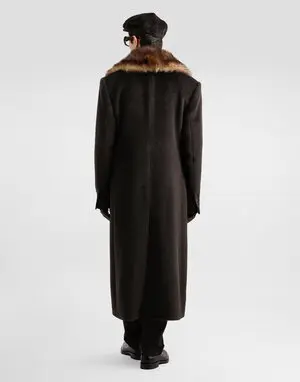 Dolce & Gabbana Double-breasted Coat With Fur Collar