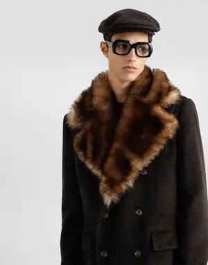 Dolce & Gabbana Double-breasted Coat With Fur Collar