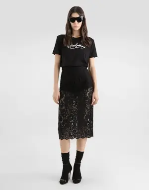 Dolce & Gabbana Jersey T-shirt With Embroidery