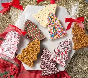 CHOCOLATE WORKS 8pc Holiday Chocolate Bark W/ Toppings - One-color
