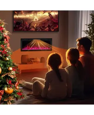 SUGIFT Electric Fireplace 40 Inches Recessed And Wall Mounted For 2' X 6' Stud
