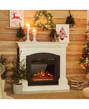 SUGIFT 18 Inch Electric Fireplace Insert With 7-level Adjustable Flame Brightness