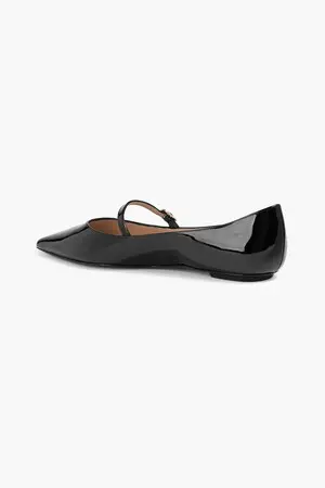 STUART WEITZMAN Emilia Patent-leather Mary Jane Flats
