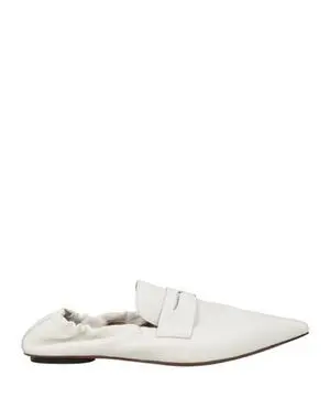 TOD'S Leather Penny Loafers - White