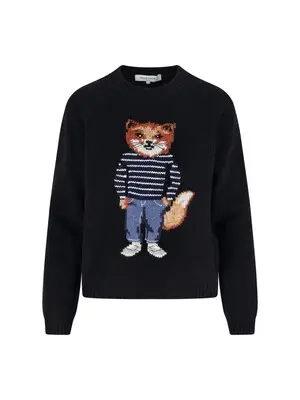 Maison Kitsuné Dressed Fox Sweater - Black
