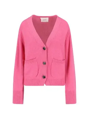 LISA YANG V-neck Cashmere Cardigan - Pink