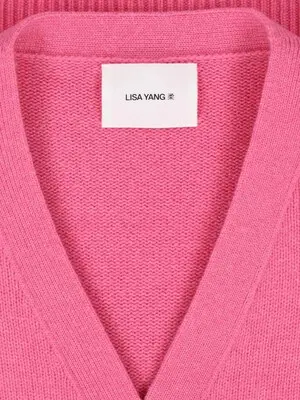 LISA YANG V-neck Cashmere Cardigan - Pink