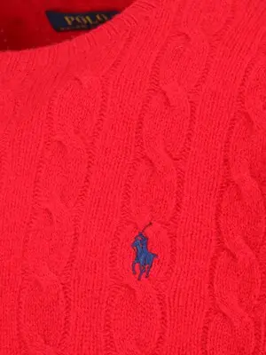Polo Ralph Lauren Logo Braided Sweater - Red