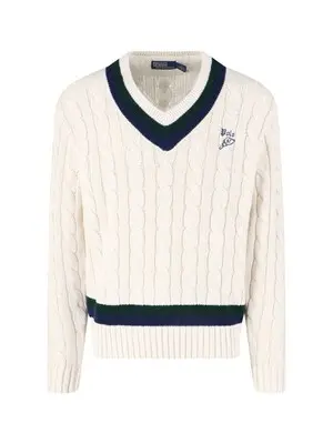 Polo Ralph Lauren Cricket Cable Knit Sweater - Cream