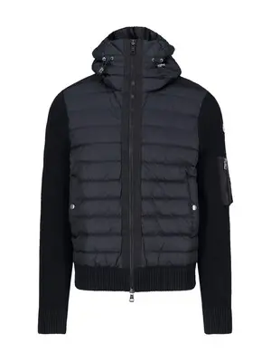 Herno Moncler Grenoble Padded Knit Cardigan - Black