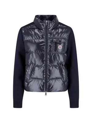 Moncler Padded Cardigan - Blue