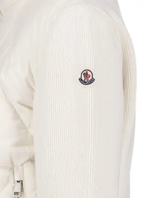 Herno Moncler Grenoble Padded Knit Cardigan - White