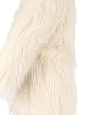 ENTIRE STUDIOS Belted Faux Fur Coat - White