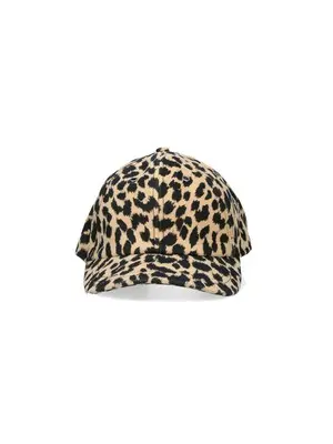 Aspesi Animal Print Baseball Cap - Brown