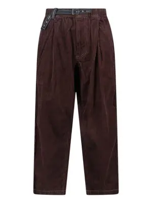 AND WANDER Corduroy Pants With Belt - Brown