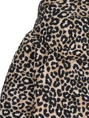 SITTINGSUITS Leopard Print Maxi Coat