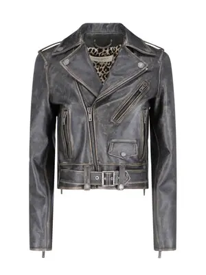GOLDEN GOOSE Leather Biker Jacket