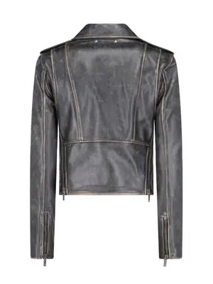 GOLDEN GOOSE Leather Biker Jacket