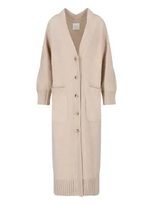 Max Mara Maxi Cashmere Cardigan - Beige