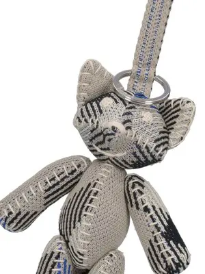 Burberry Fox Keyring Charm - Gray
