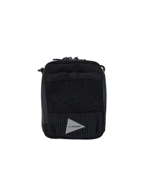 AND WANDER Reflective Crossbody Pouch Bag - Black