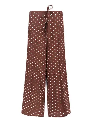 P.a.r.o.s.h Silk Wide Leg Pants - Brown