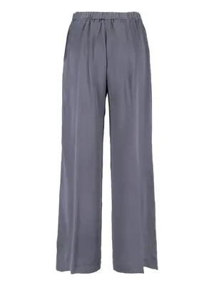Max Mara Silk Wide Leg Pants - Gray